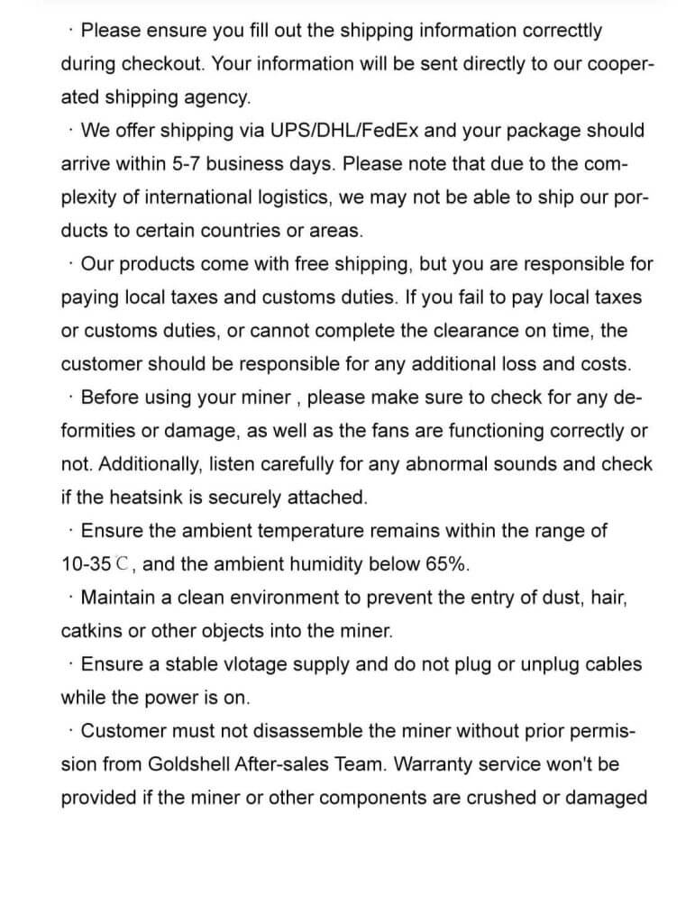 SC LITE - Goldshell Official